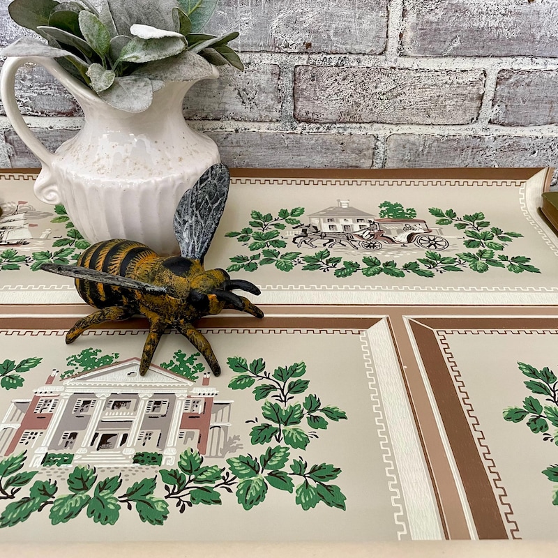 Colonial Wallpaper - Etsy