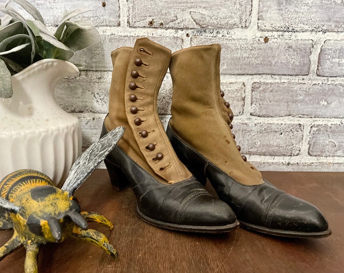 Ladies Button up Boots! Victorian or Edwardian Antique High Top Heeled ...