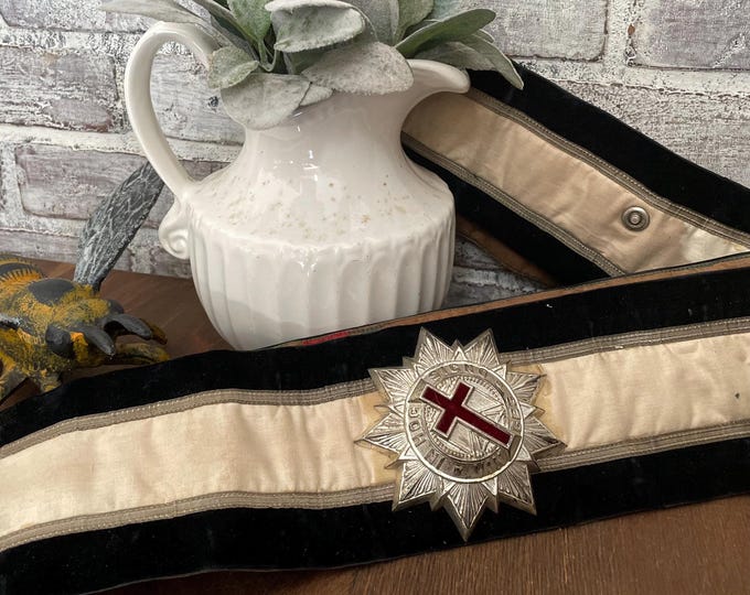 Knights Templar Masonic Fraternal Regalia Baldric! Antique Victorian ...