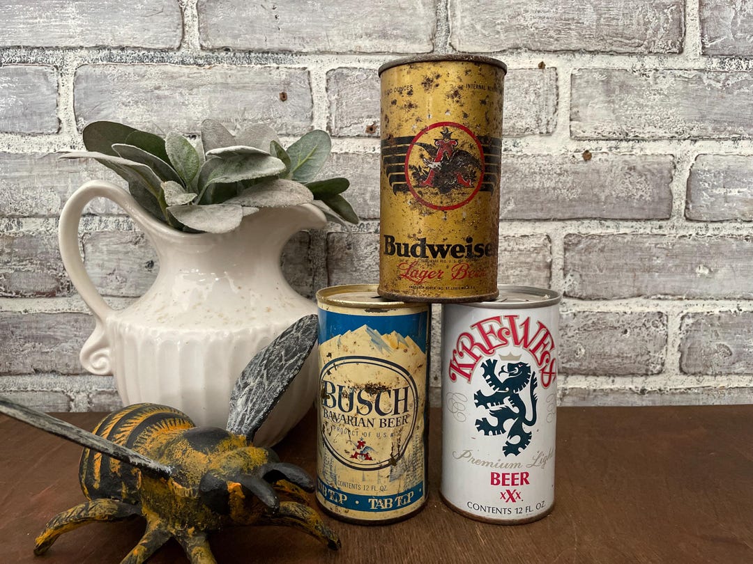 Old Rusty Beer Cans! 1930’s to 1940’s! Budweiser! Busch Bavarian! Krewe ...