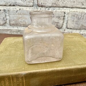 Glass Ink Bottle! Empty Clear Ink Bottle! Antique Office! - Etsy