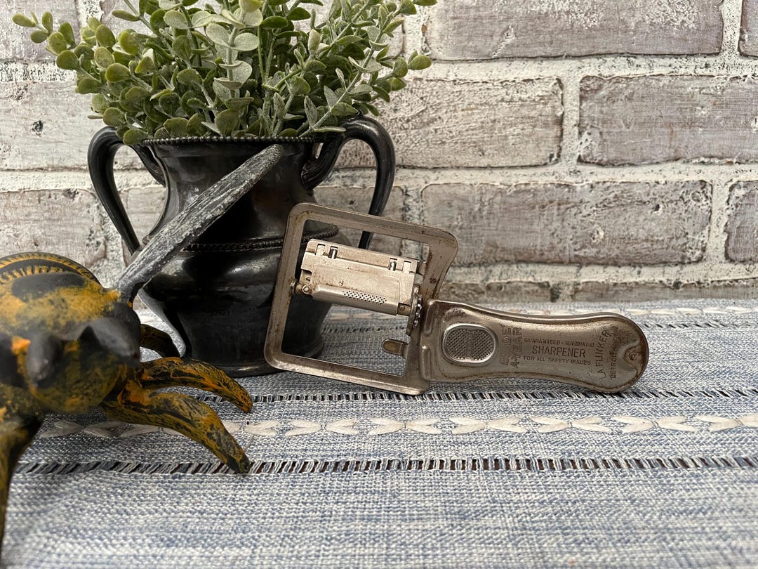 L A Finker Antique Razor Blade Sharpener! Shaving Razor Sharpening ...