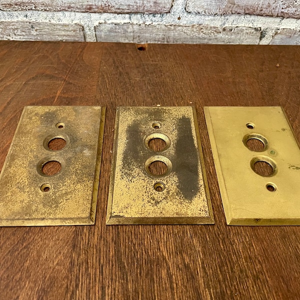 Vintage Brass Single Switch Plate - Etsy