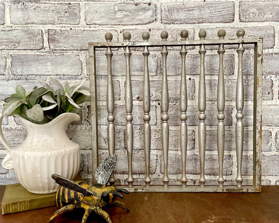 Bankers Window Grill! Heavy Brass Bars! Architectural Salvage! Round ...