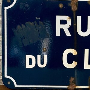Parisian Street Sign! Blue and White Street Name Sign! Vintage Single ...