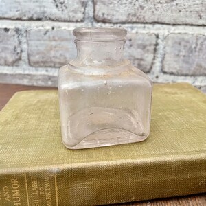 Glass Ink Bottle! Empty Clear Ink Bottle! Antique Office! - Etsy
