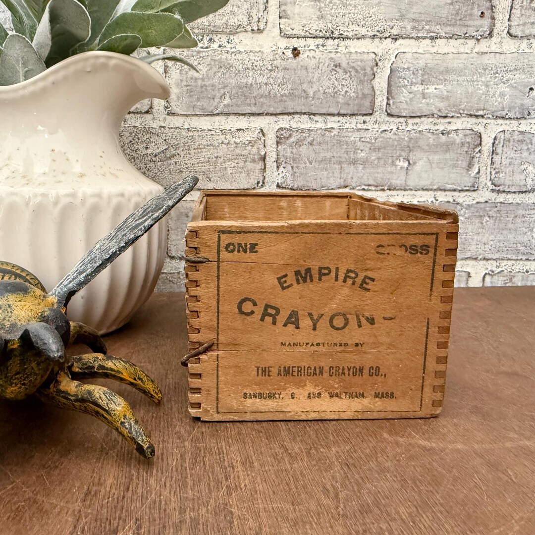 Empire Crayon Crate! Industrial Farmhouse Style! Display Piece! One ...