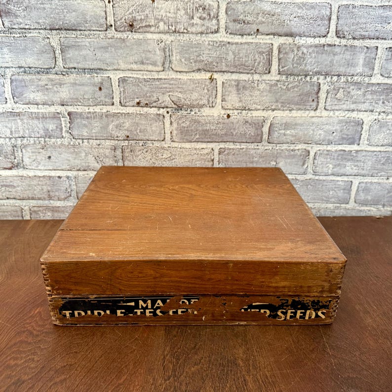 Vintage Mandeville & King Flower Seeds Display Box: Antique Advertising ...