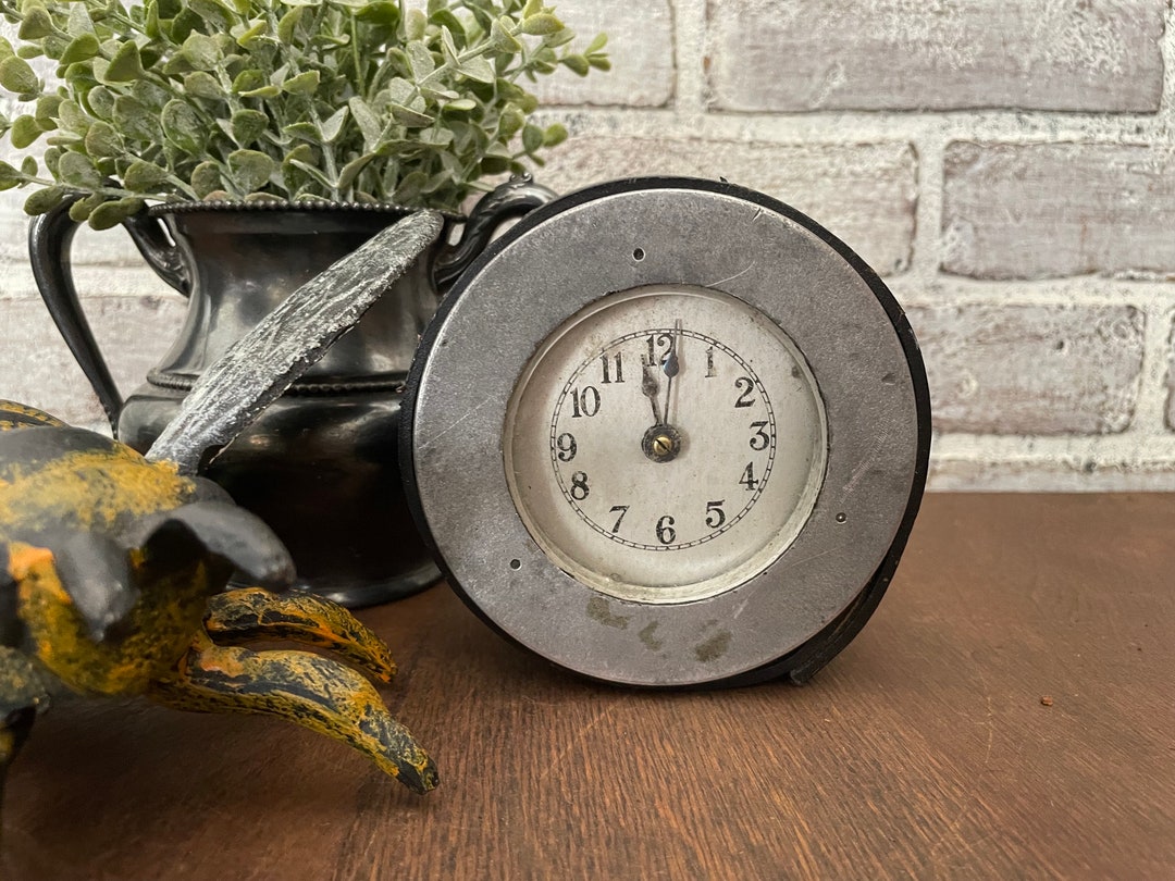 Lathem Watchman Clock! Security Guard Check in Clock! Leather Wrap! No ...