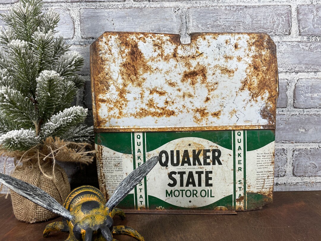 Sap Bucket Lid Repurposed Vintage Quaker State Oil Can Petrolina ...