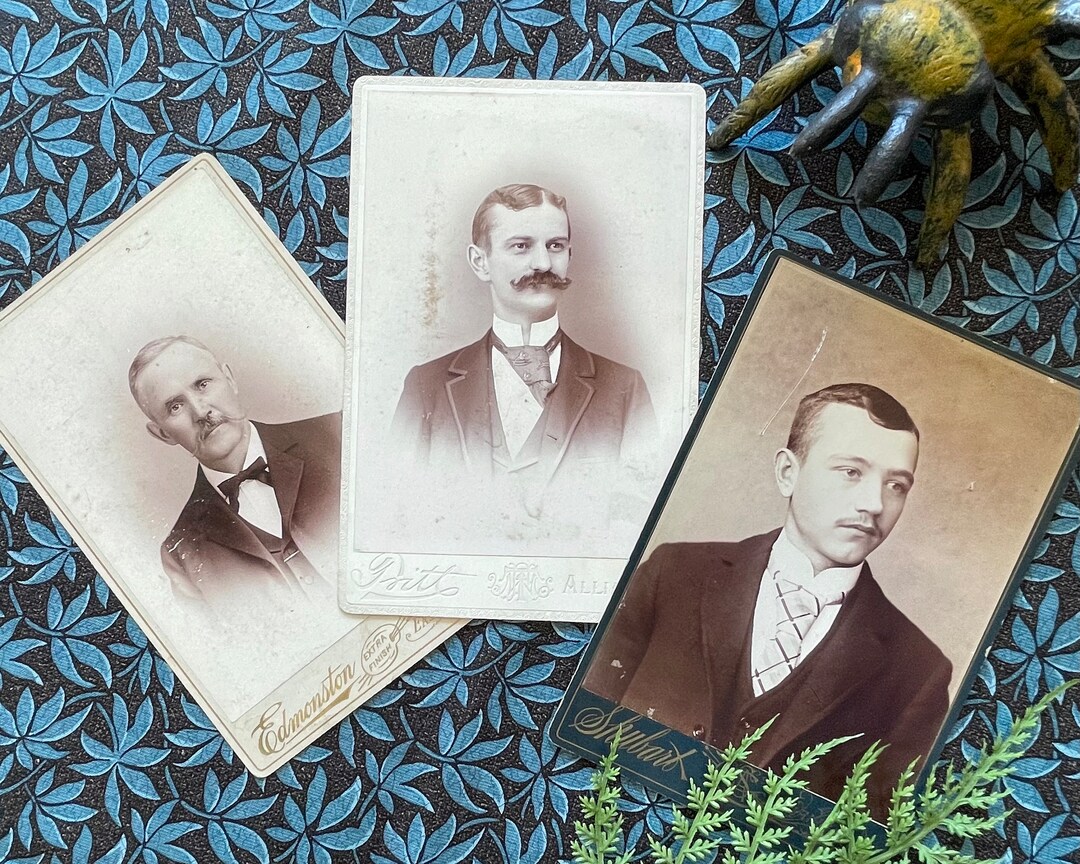 1800’s Men With Mustache’s Cabinet Card! Victorian Gentleman Photo ...