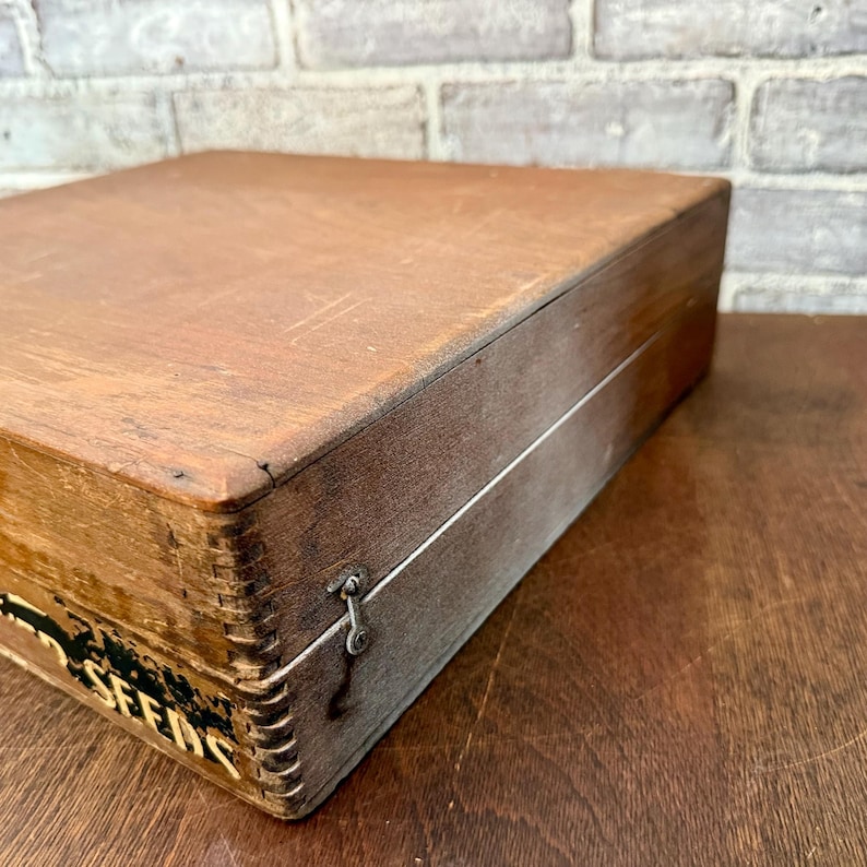Vintage Mandeville & King Flower Seeds Display Box: Antique Advertising ...