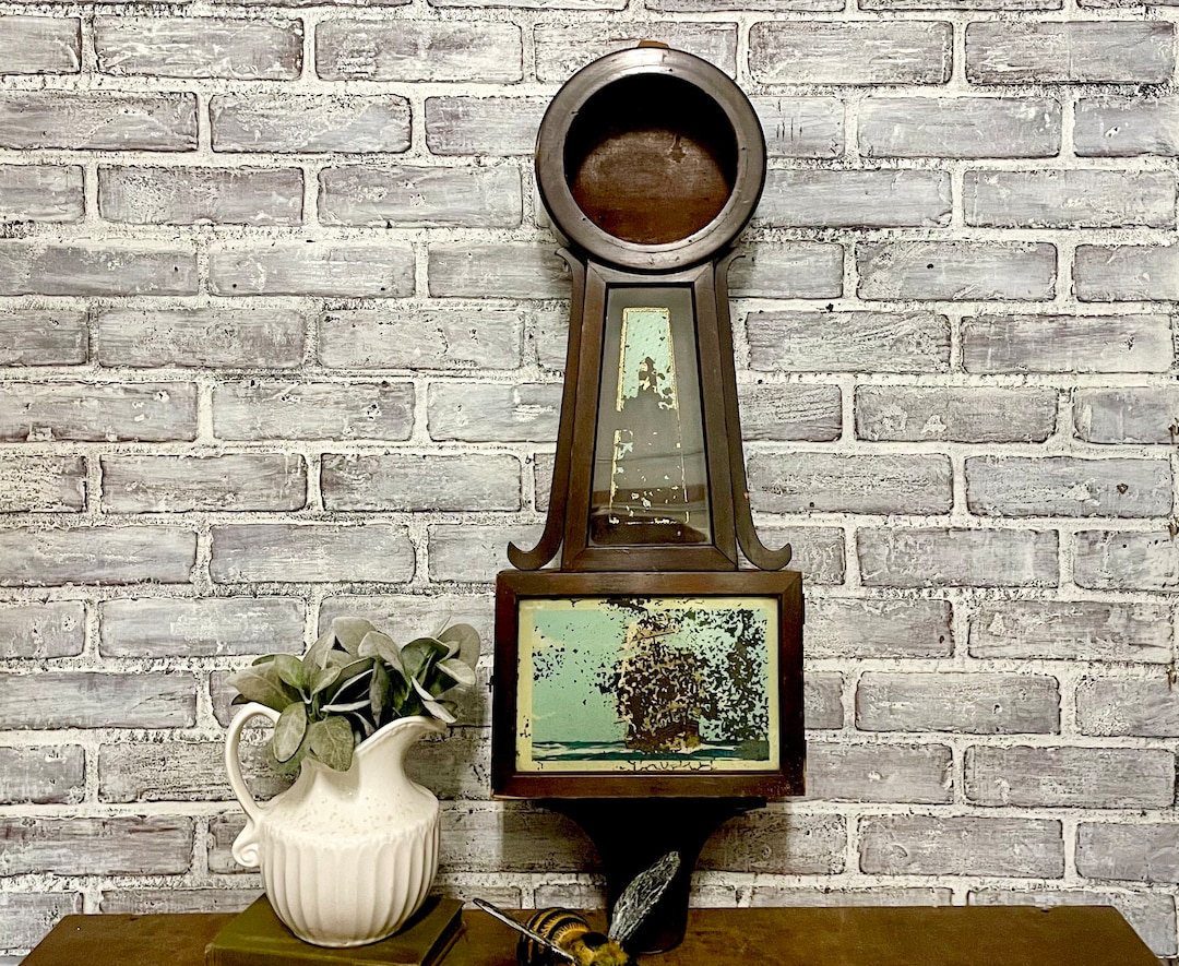 Sessions Revere Banjo Clock Case Antique Clock Parts Tall Ship and ...