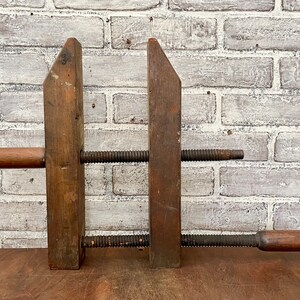 Early 1900s Hand Carved Wood Clamp Antique Double Screw - Etsy
