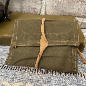 WWII American Red Cross Sewing Kit Army Green Folding Cloth Kit ...