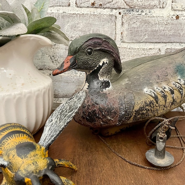 Antique Vintage Wood Duck Decoy - Etsy
