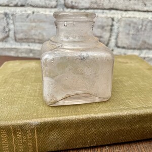 Glass Ink Bottle! Empty Clear Ink Bottle! Antique Office! - Etsy