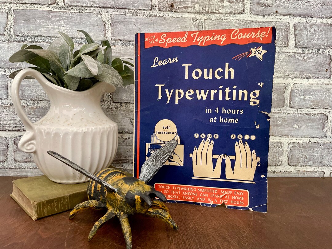 Learn Touch Typewriting Book Vintage Instruction Booklet - Etsy
