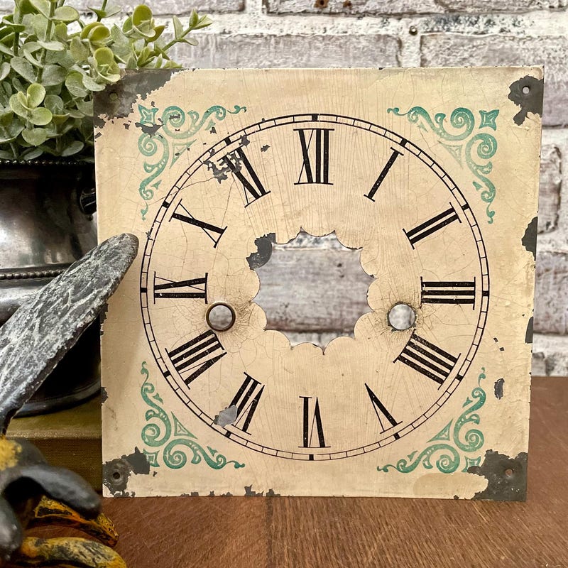 Distressed Clock - Etsy