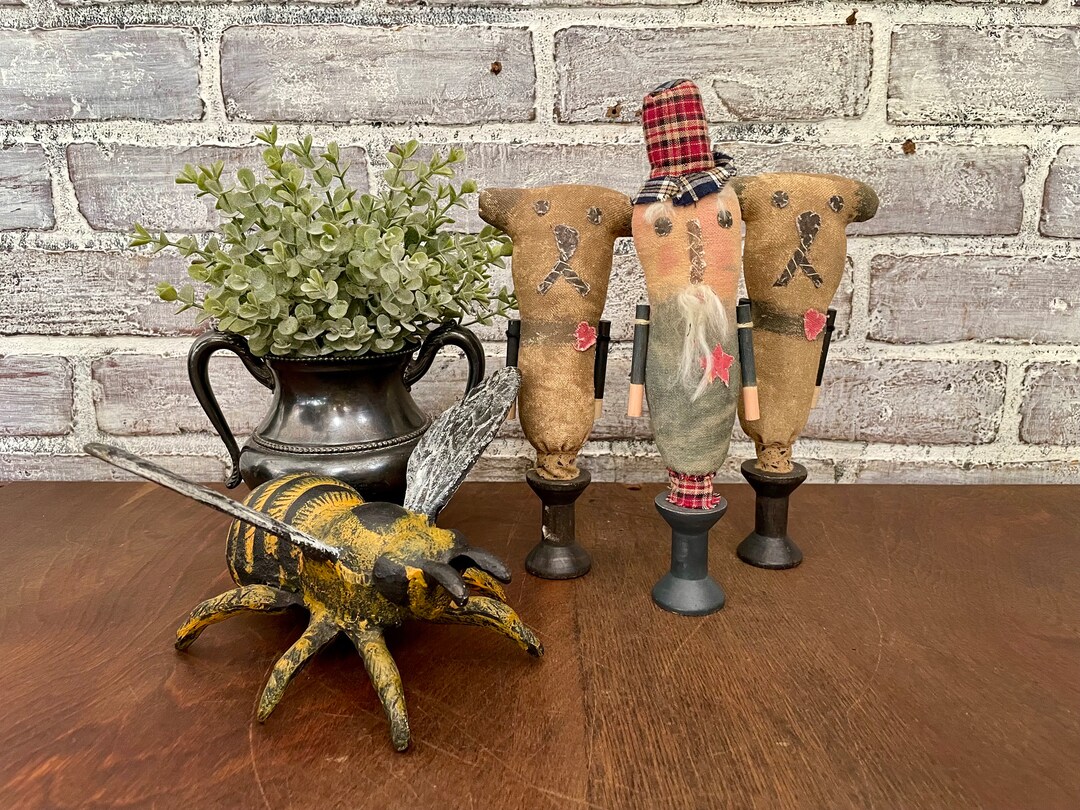 Primitive Stuffed Uncle Sam & Dogs Standing Doll Vintage Toys - Etsy