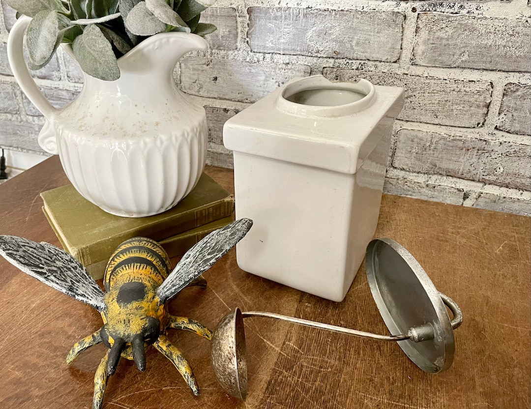 Soda Fountain Syrup & Sauce Tub! Porcelain Ice Cream Toppings ...