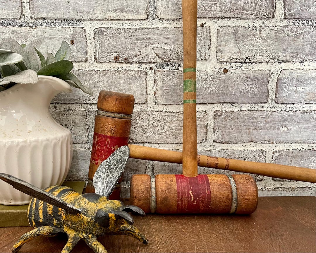 Croquet Mallets! Set of 2! Sports Bar Decor! Game Room! Lodge Cabin ...