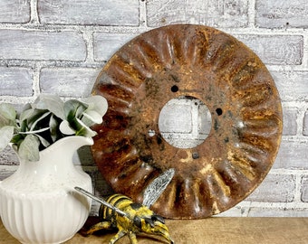 Plow Rolling Cutting Disk Rusty Rustic Salvage Decor Unique Yard Art ...