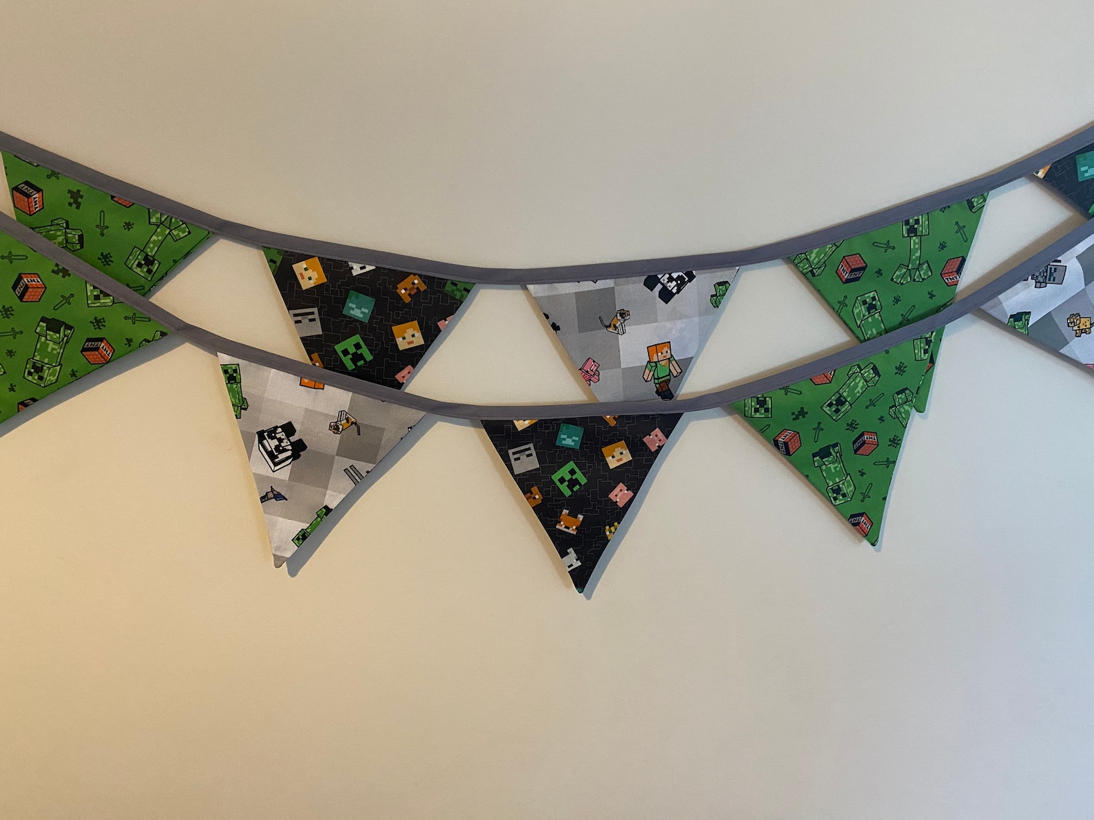 Minecraft Bunting bannière en tissu guirlande cadeau - Etsy France