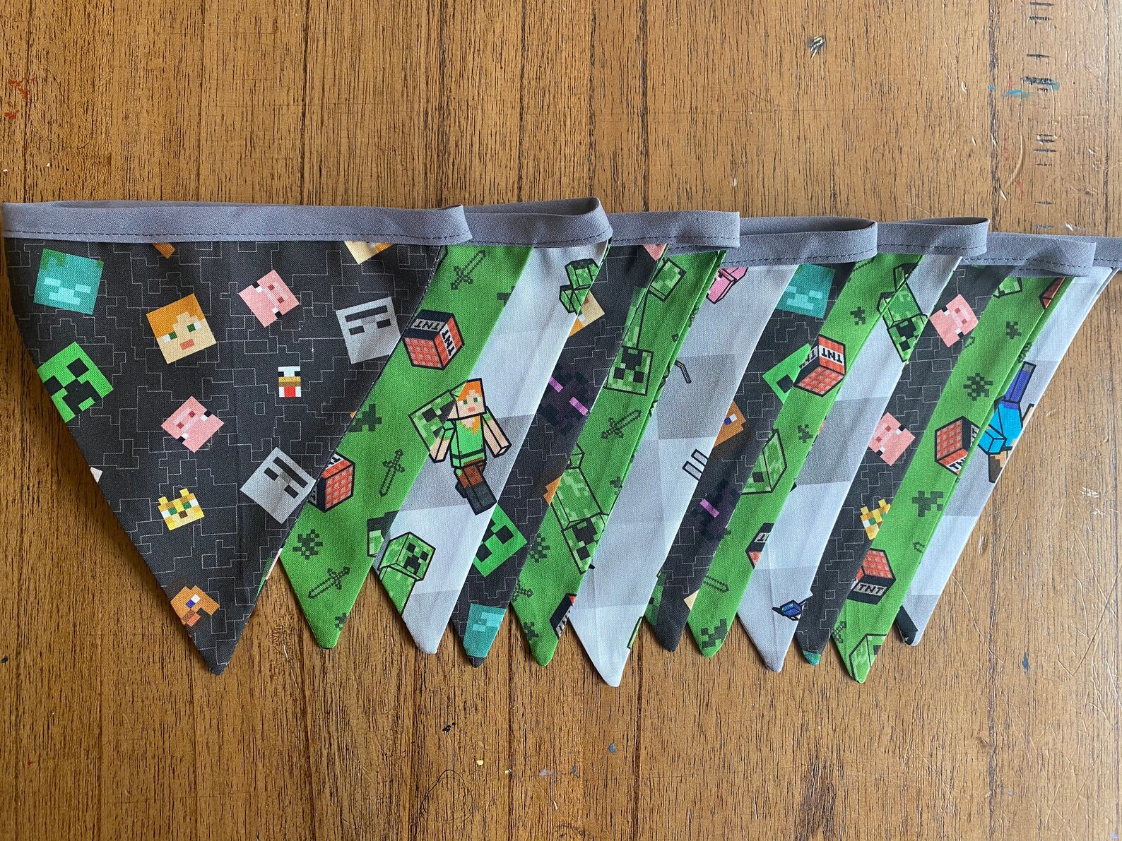 Minecraft Bunting bannière en tissu guirlande cadeau - Etsy France