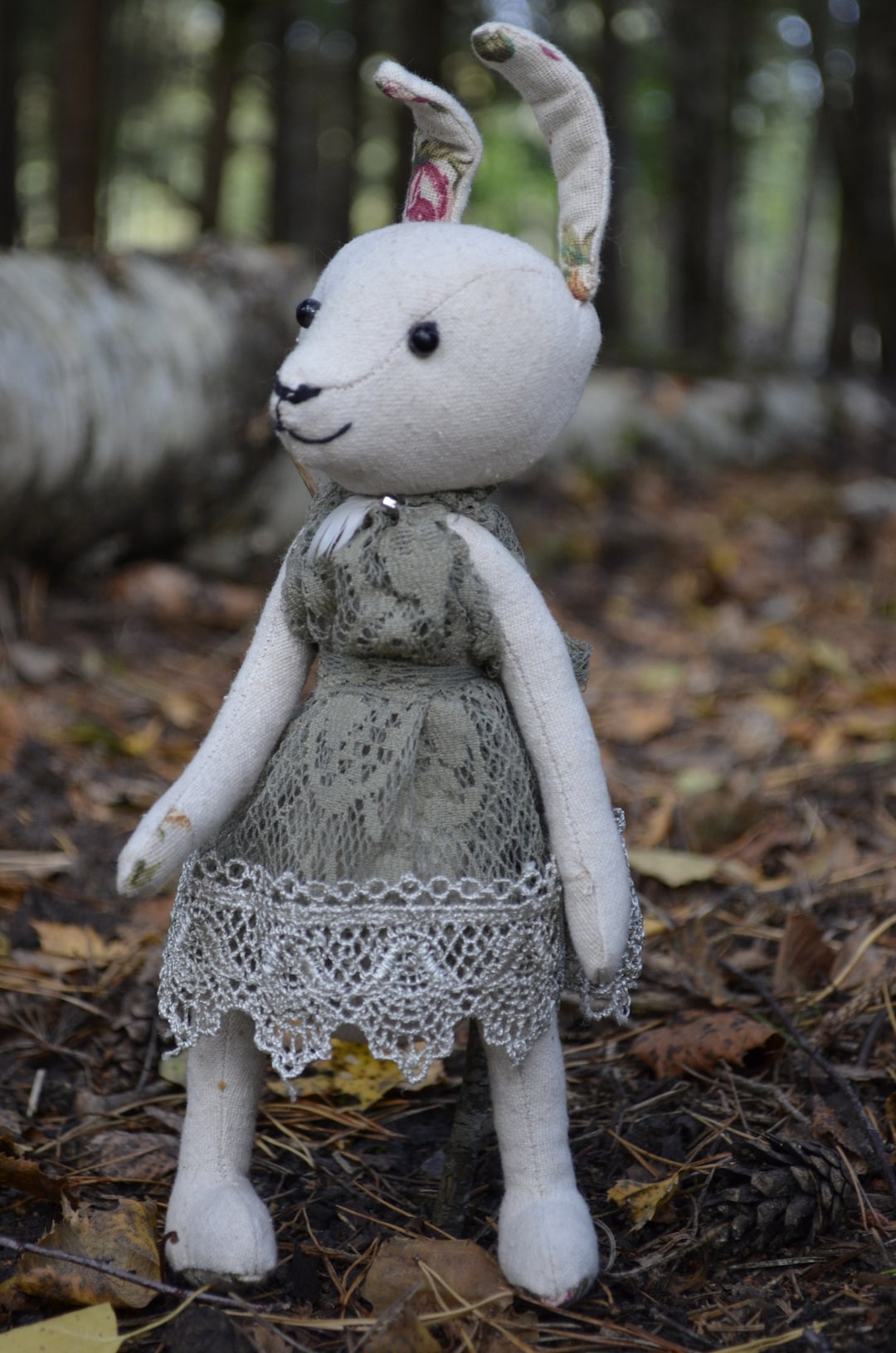 Handmade Bunny Upcycled Rabbit Shabby Unique Rabit Art Teddy Bunny Soft ...