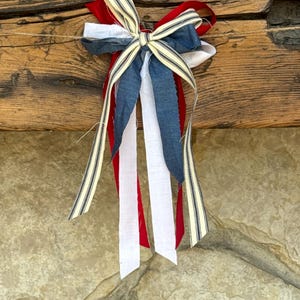 Shabby Colonial 4th of July Bow Garland | Patriotic Classroom Fabric ...