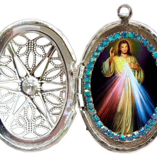 Jesus Christ Stainless Steel Locket Necklace | Etsy