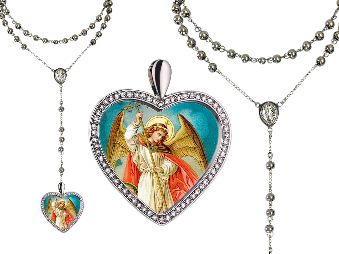 Saint Michael Archangel Rosary, Saint Michael Pendant, St Michael Charm ...