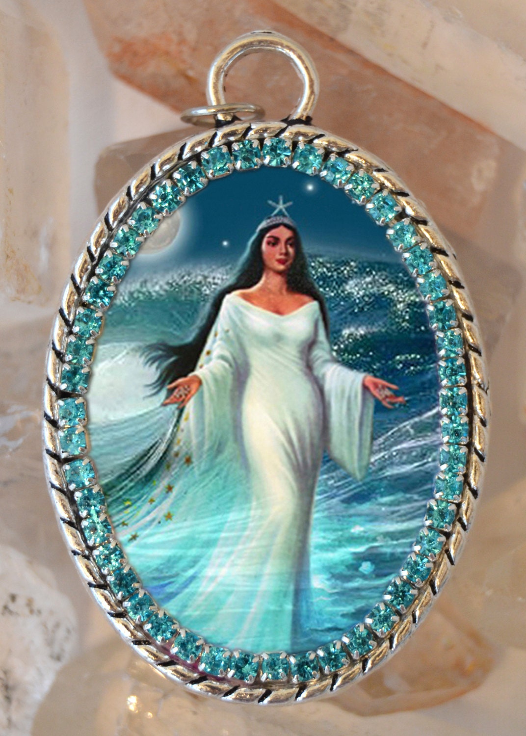 Yemanjá o Iemanjá Reina del Mar Collar hecho a mano Orixá o - Etsy México