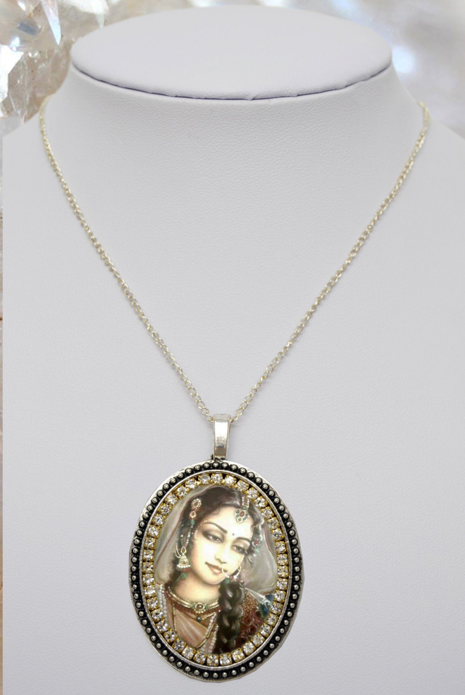 Goddess Parvati Handmade Necklace Hindu Devotion Jewelry Medal Pendant ...