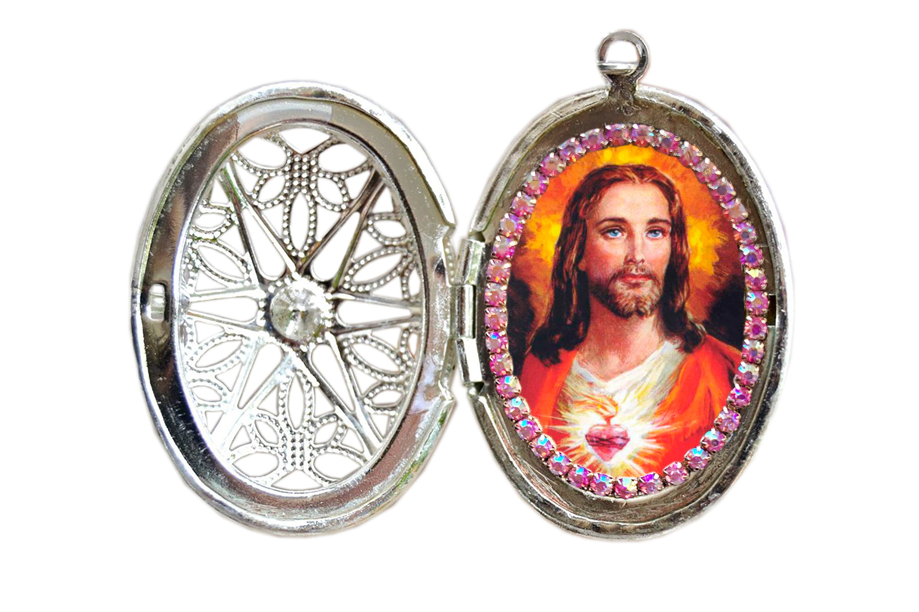 Jesus Christ Stainless Steel Locket Necklace | Etsy