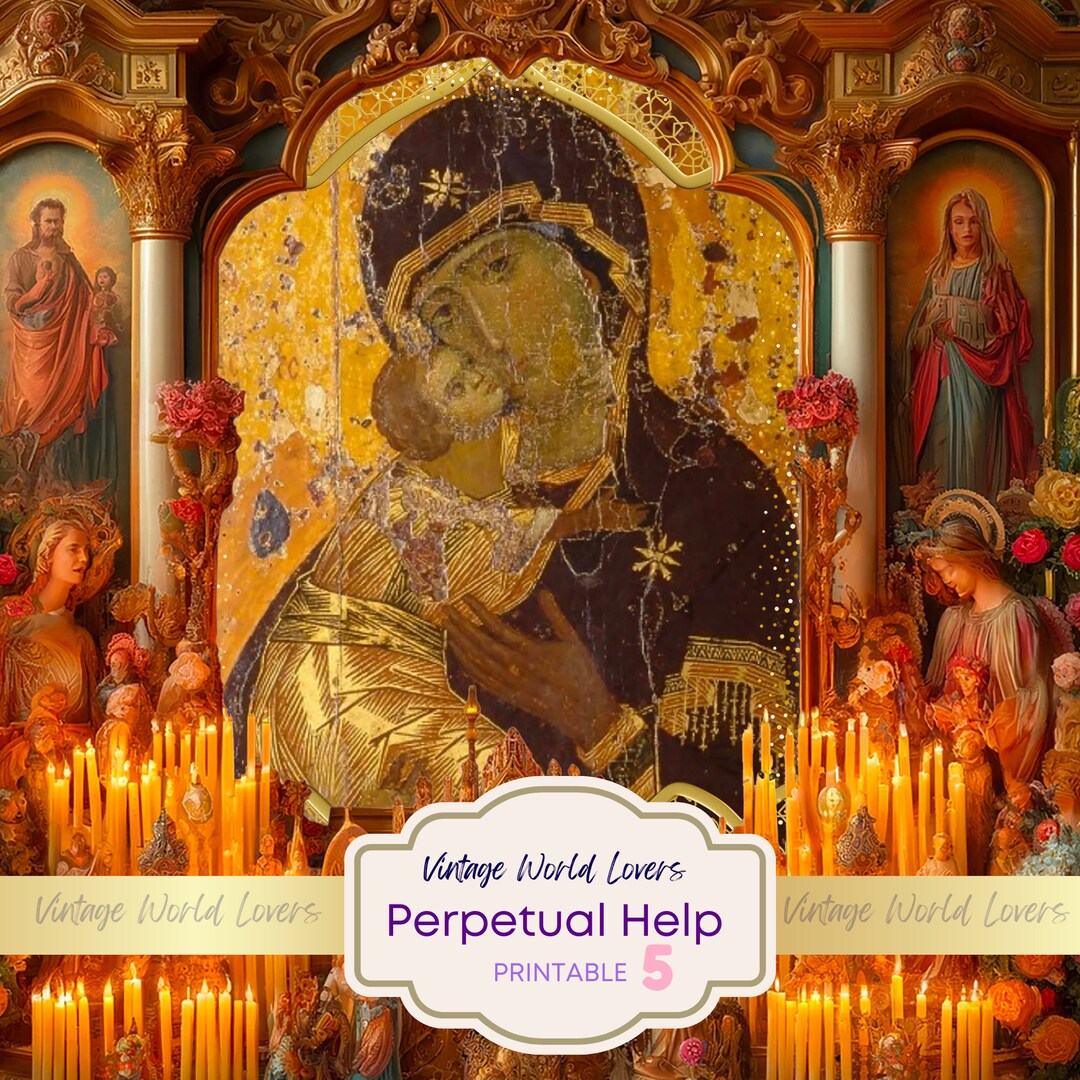 Digital Bundle: Our Lady of Perpetual Help - Printable Artwork, Prayer ...