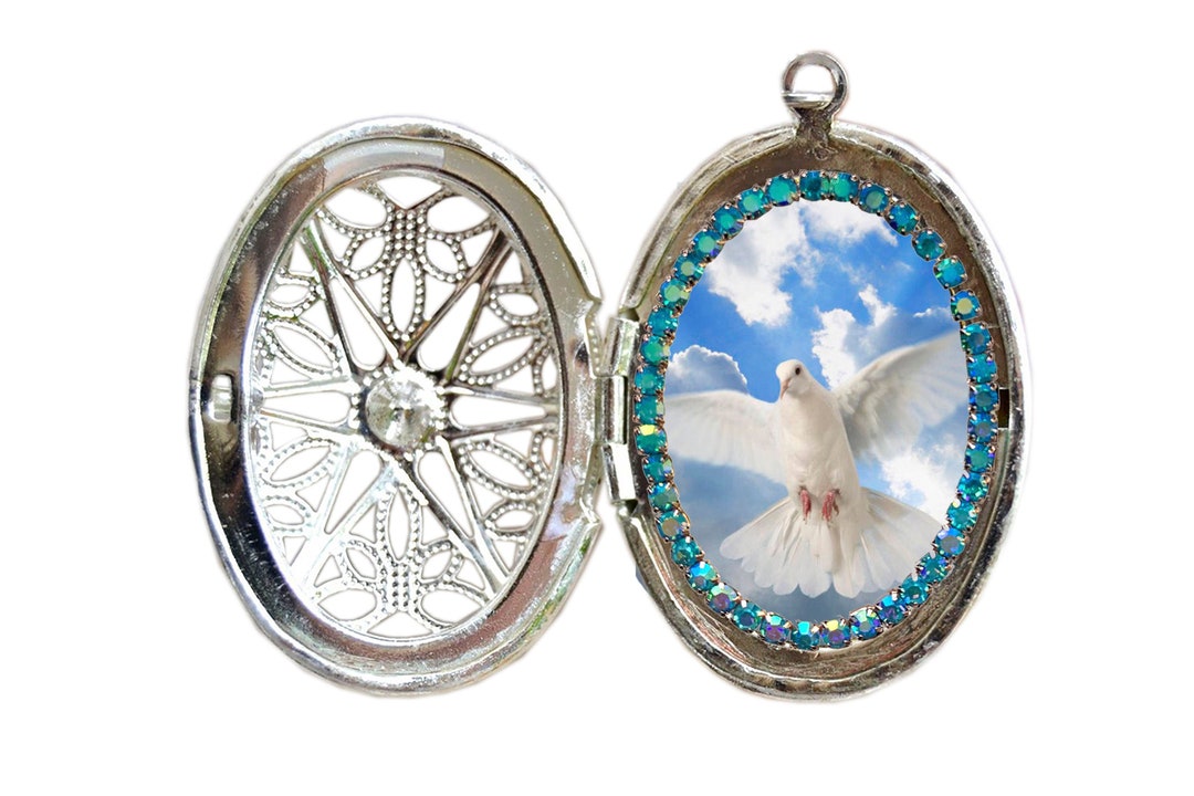 Holy Spirit Stainless Steel Locket - Necklace - Etsy