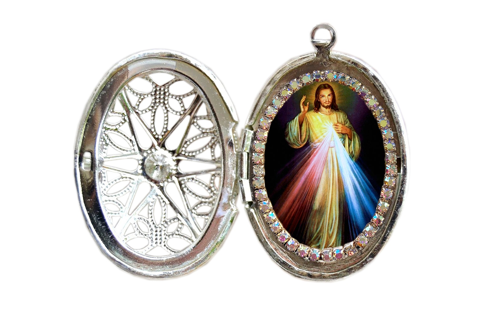 Jesus Christ Stainless Steel Locket Necklace - Etsy