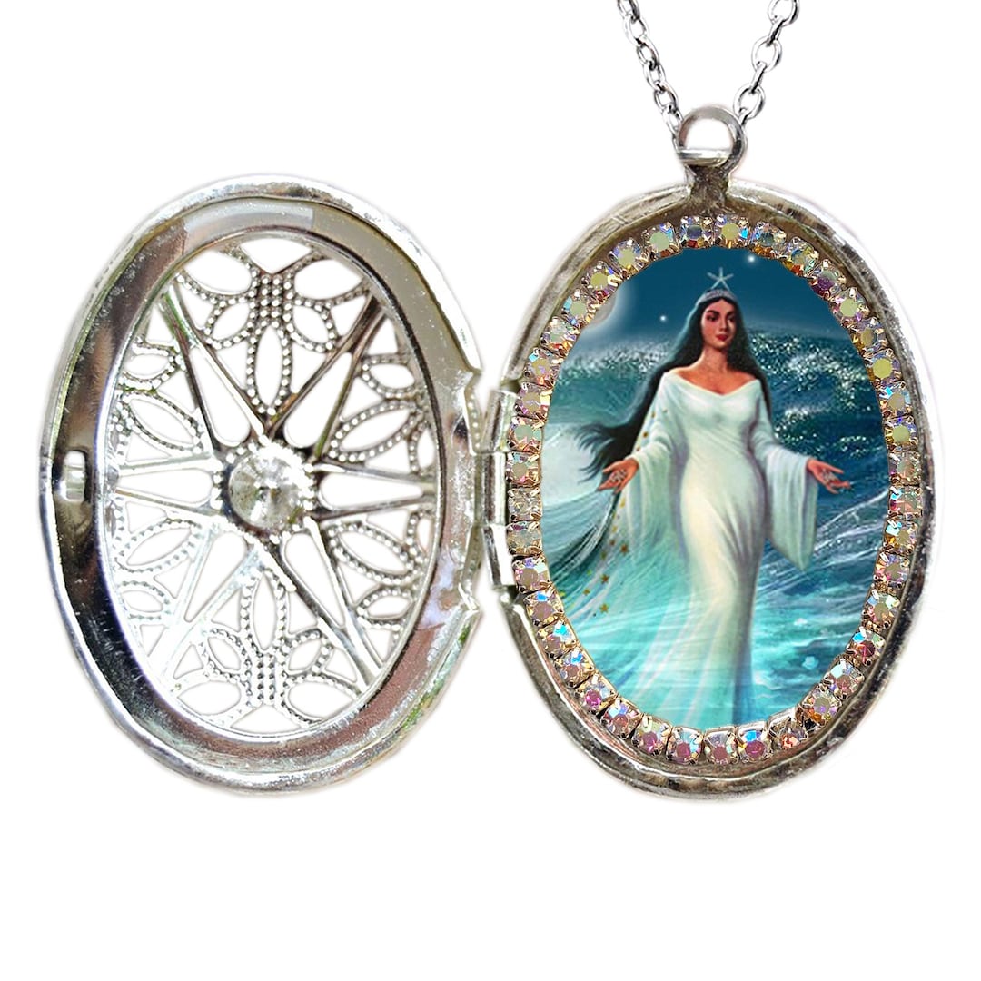 Yemanja Locket; Queen of the Sea; Iemanja Orixá Jewelry; Afro-brazilian ...