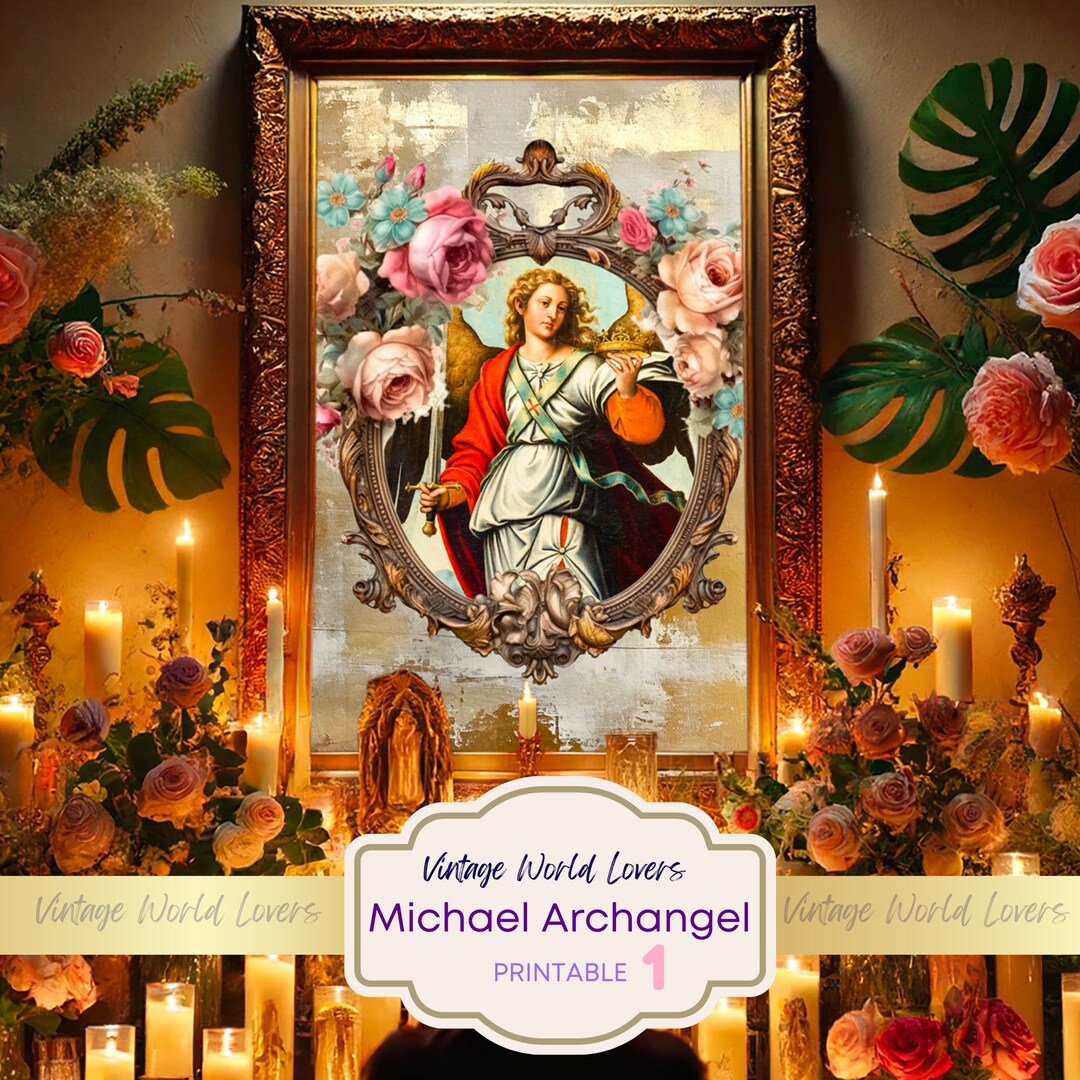 Digital Bundle: St. Michael the Archangel Vintage Digital Photo Pack - Etsy