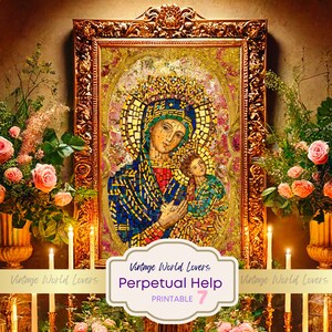 Perpetual Help Heart Rosary Radiant Heart of Devotion Necklace With ...