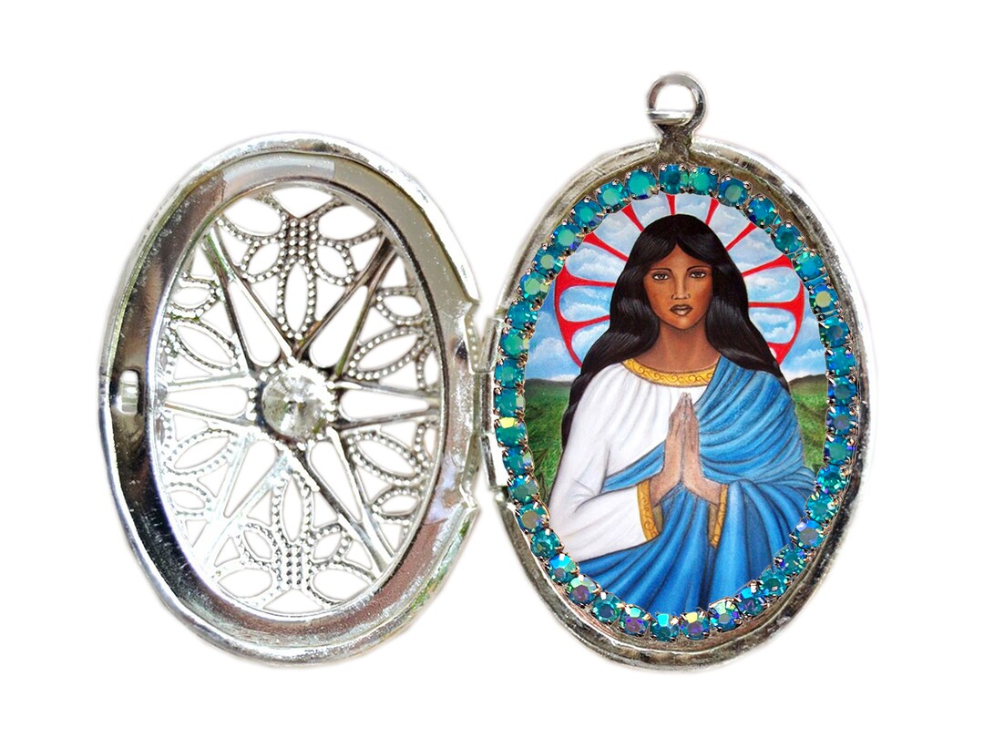 Saint Sarah Kali Locket Necklace, Gipsies Necklace, Romani Charm ...