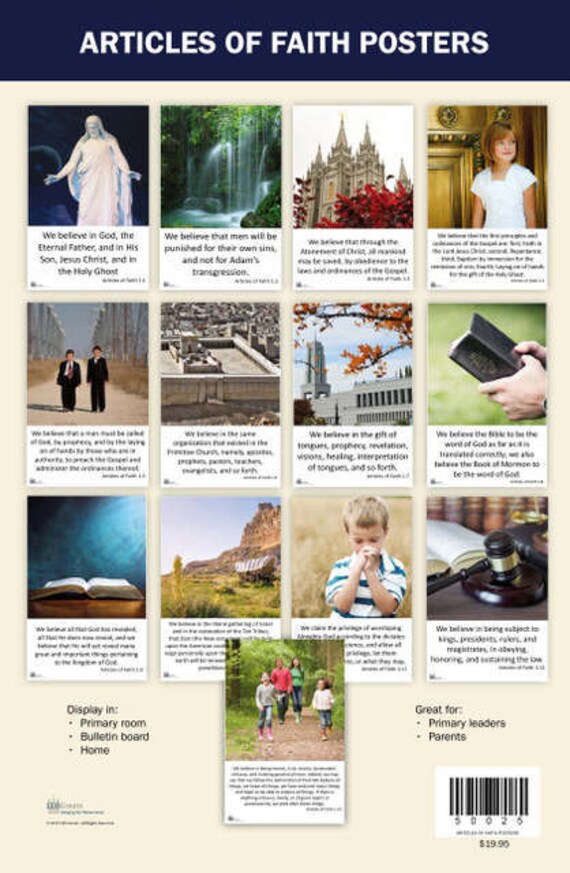 ARTICLES OF FAITH 13-poster Download color Vertical Lds | Etsy