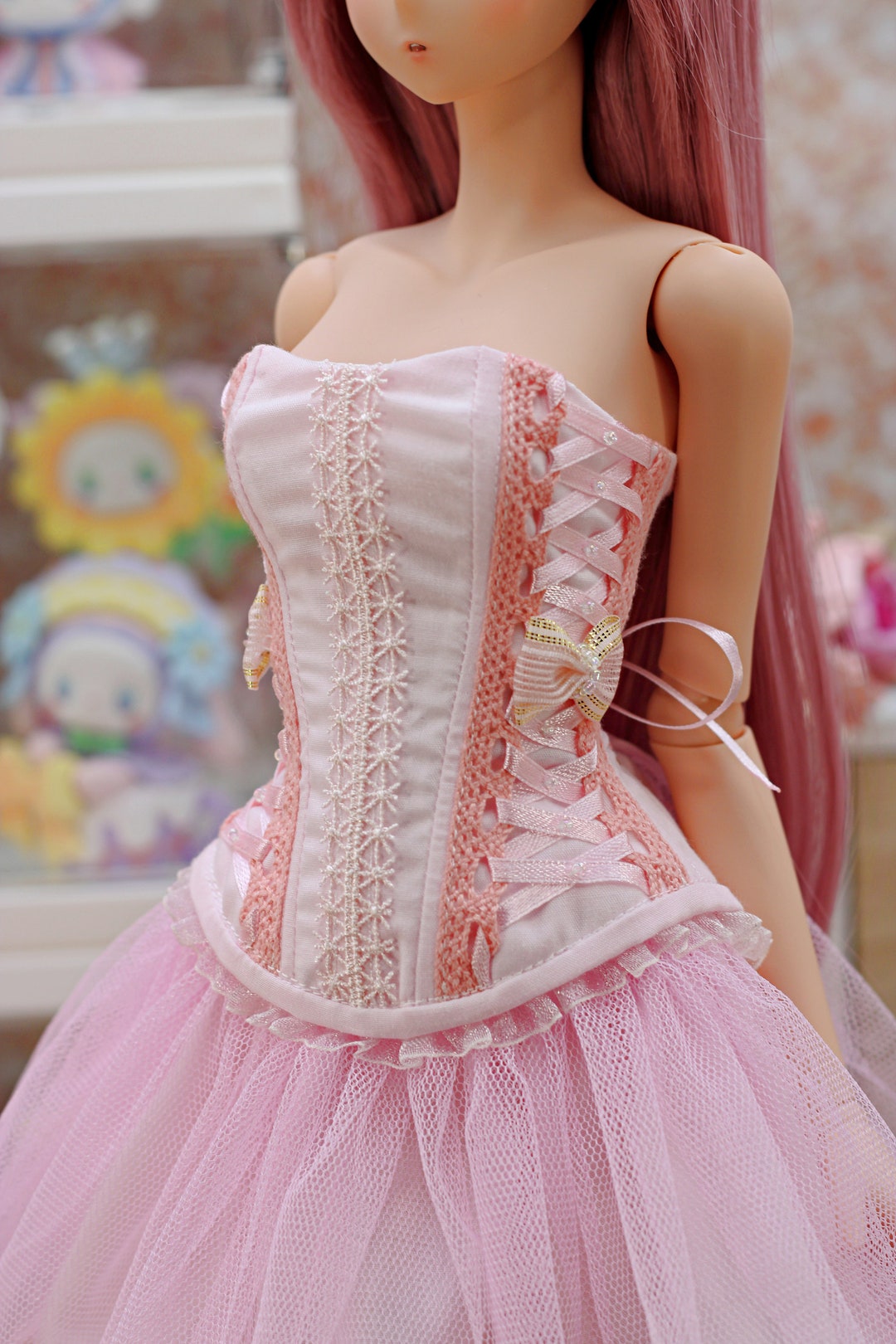 1:3 SD DD Ribbon Pretty in Sweet Pink ex. Corset Set - Etsy