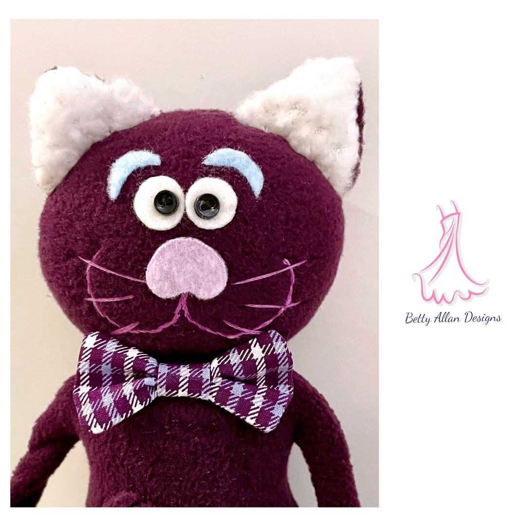 Percible the Purple Cat approx. Size: 16 X 5 Stuffed Doll. Stuffed ...