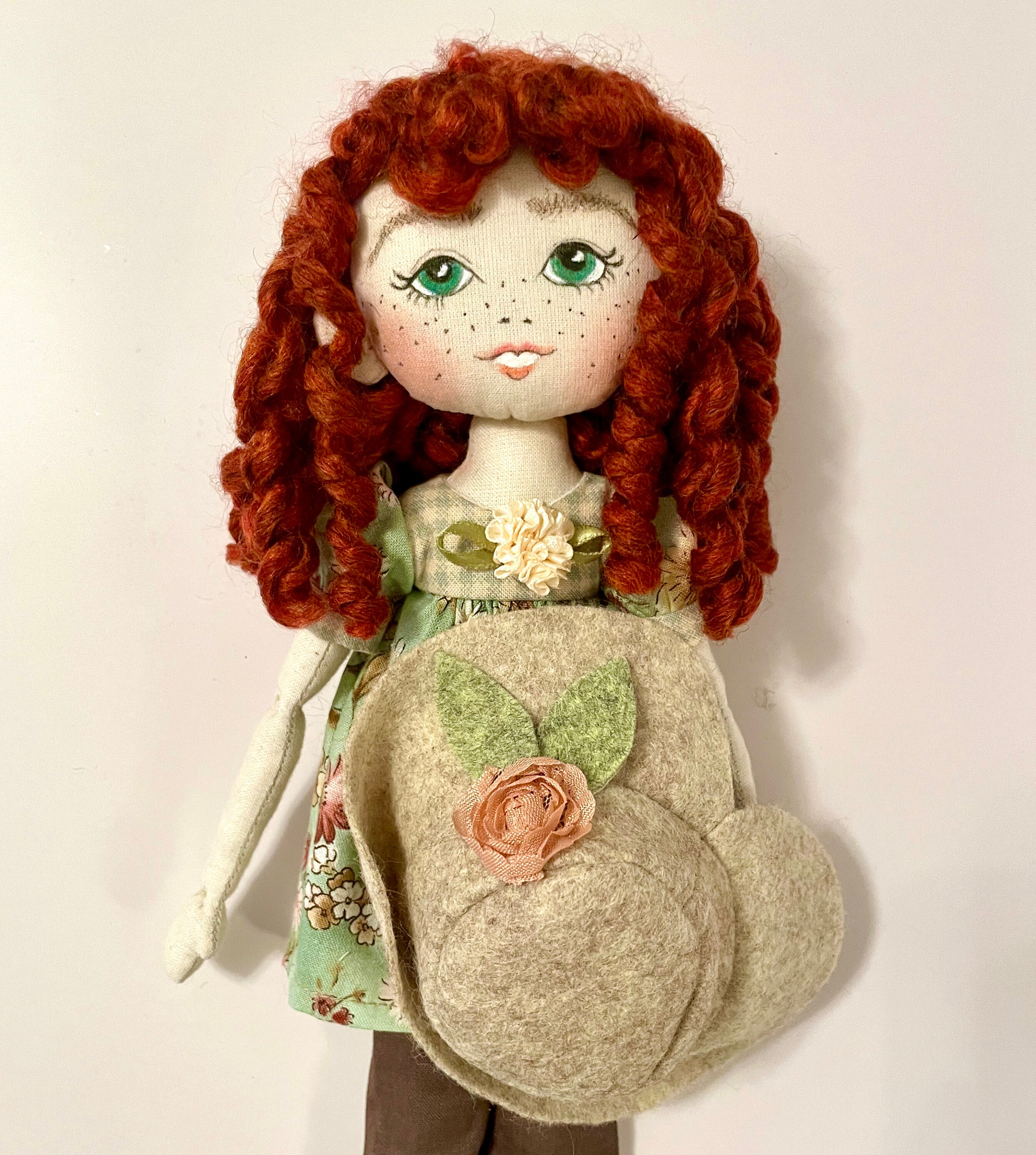 Red Doll Abigail Coneflower. Handmade Girl Doll. Red Hair - Etsy