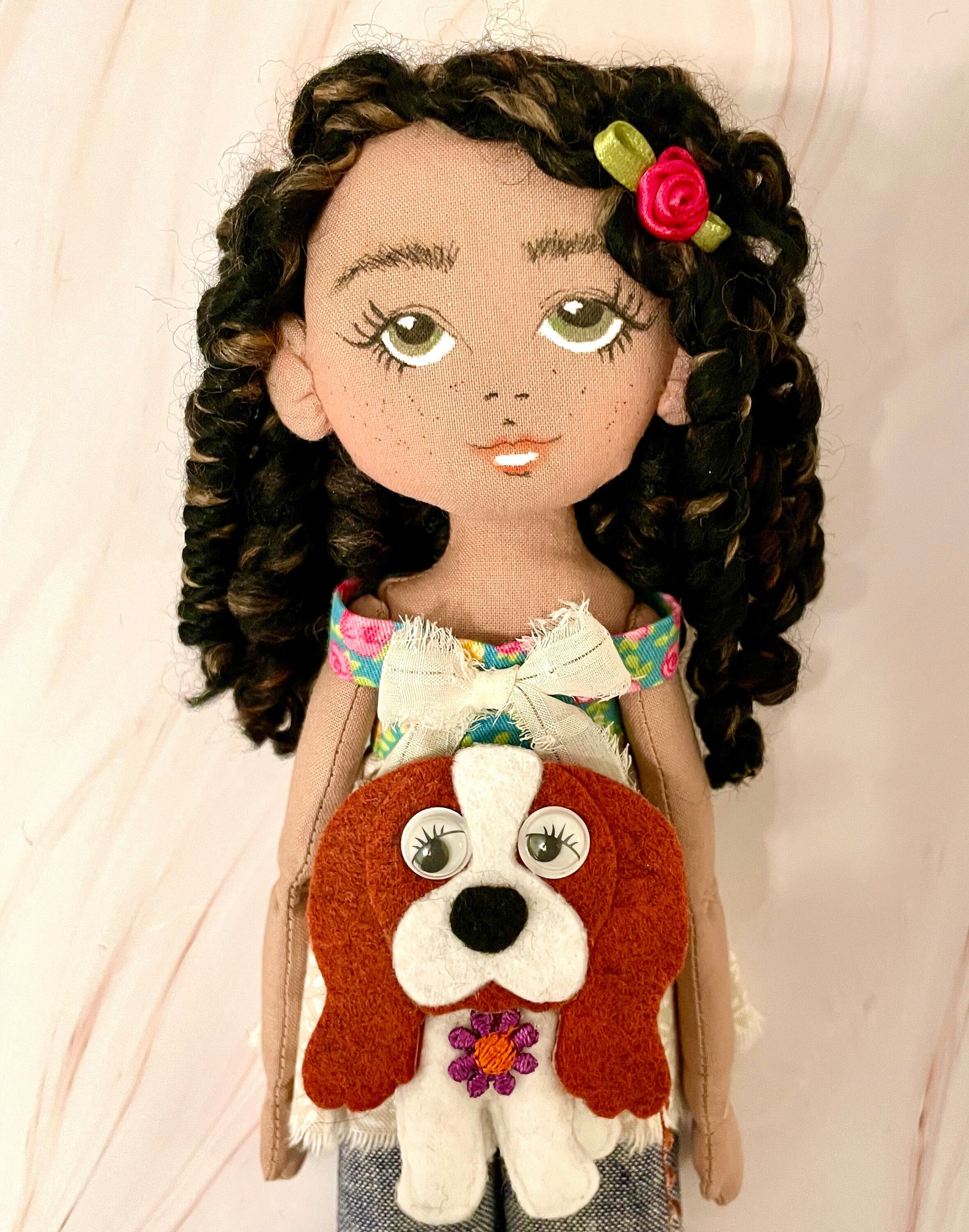 Brown Skin Doll - Penelope Poppyseed Brown Doll Black Doll Fabric Doll ...