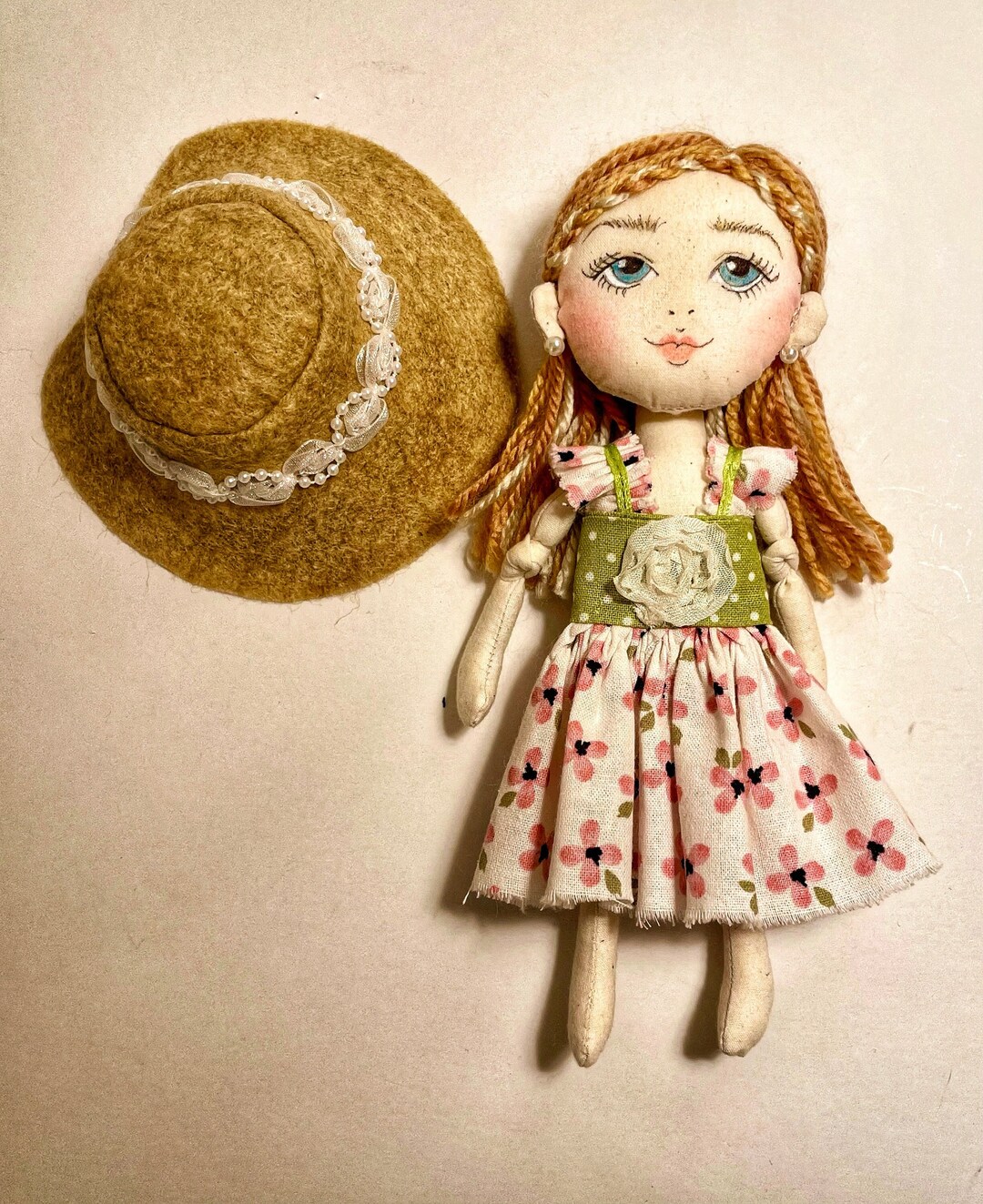 Handmade Pocket Doll. Mini Pocket Doll, Lil' Buttercup Doll. Mini Doll ...