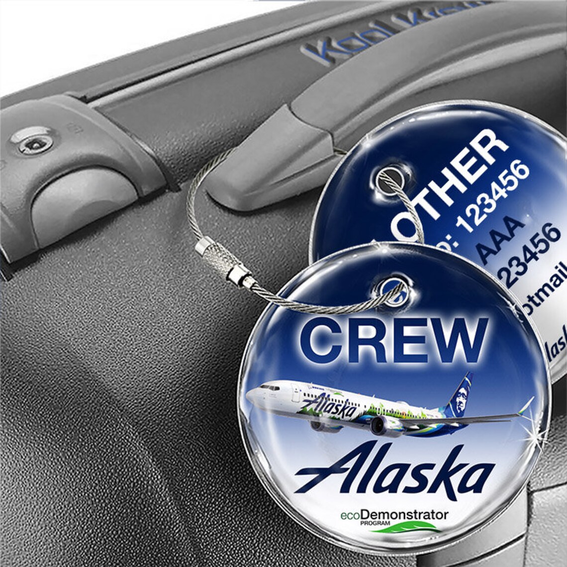 Alaska Airlines B737 MAX Crew Luggage Tag - Etsy